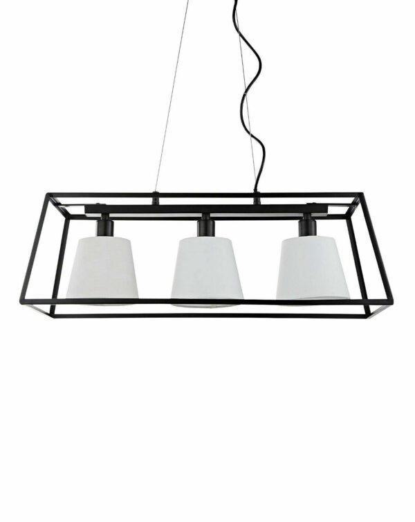 Modern Tribeca Framed 3 Light Ceiling Pendant Light Black | Branded ...
