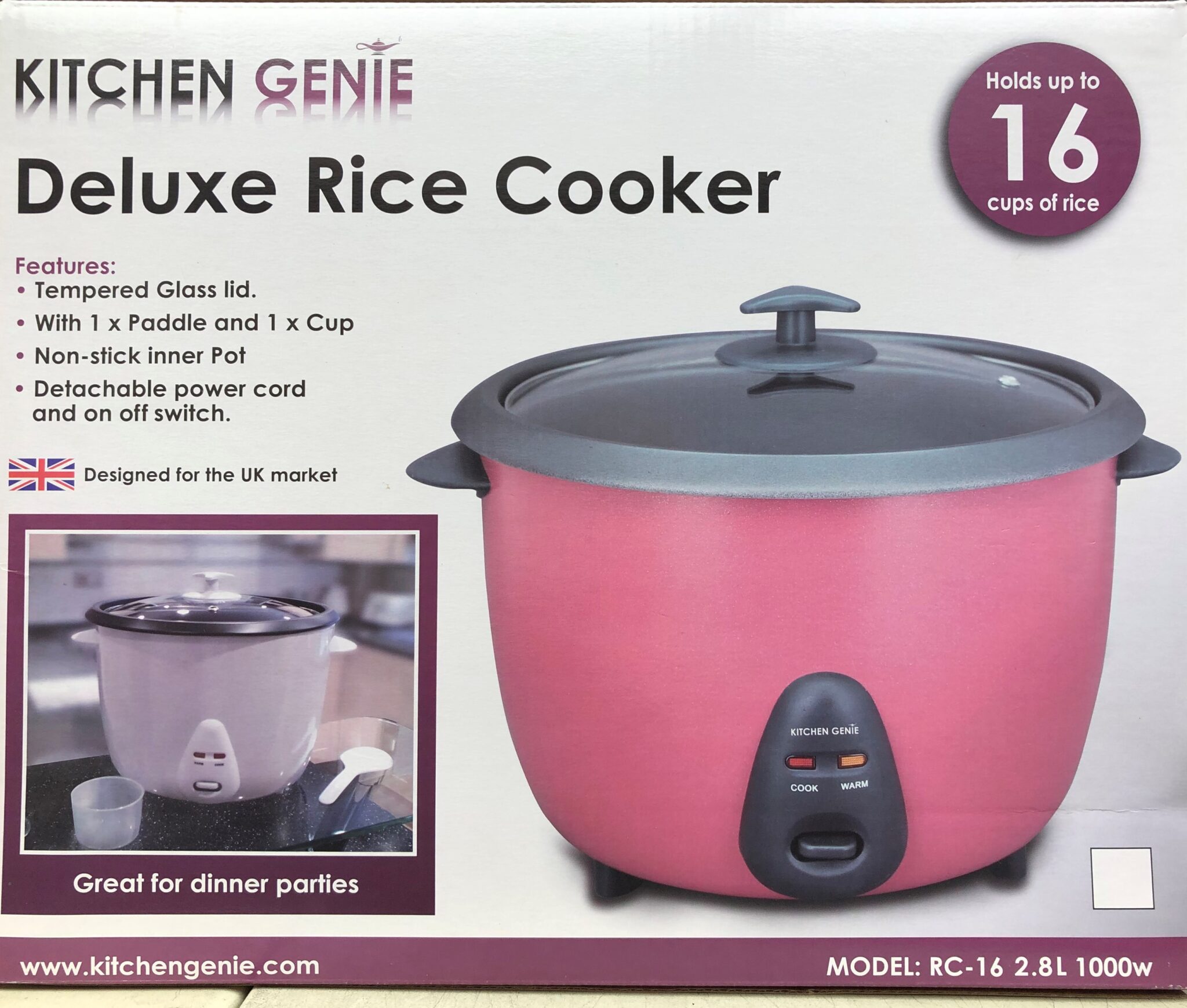 Kitchen Genie 16 Cup Rice Cookers | Branded Housewares