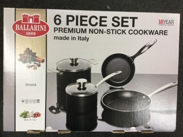 Ballarini 6 Piece Premium Non-Stick Cookware Set Verona- Pans & Frying ...