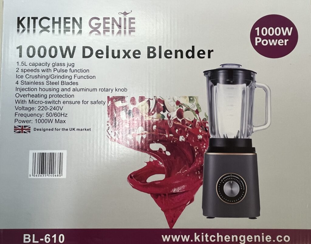 Deluxe 1000 Watt Food Blender - Kitchen Genie | Branded Housewares
